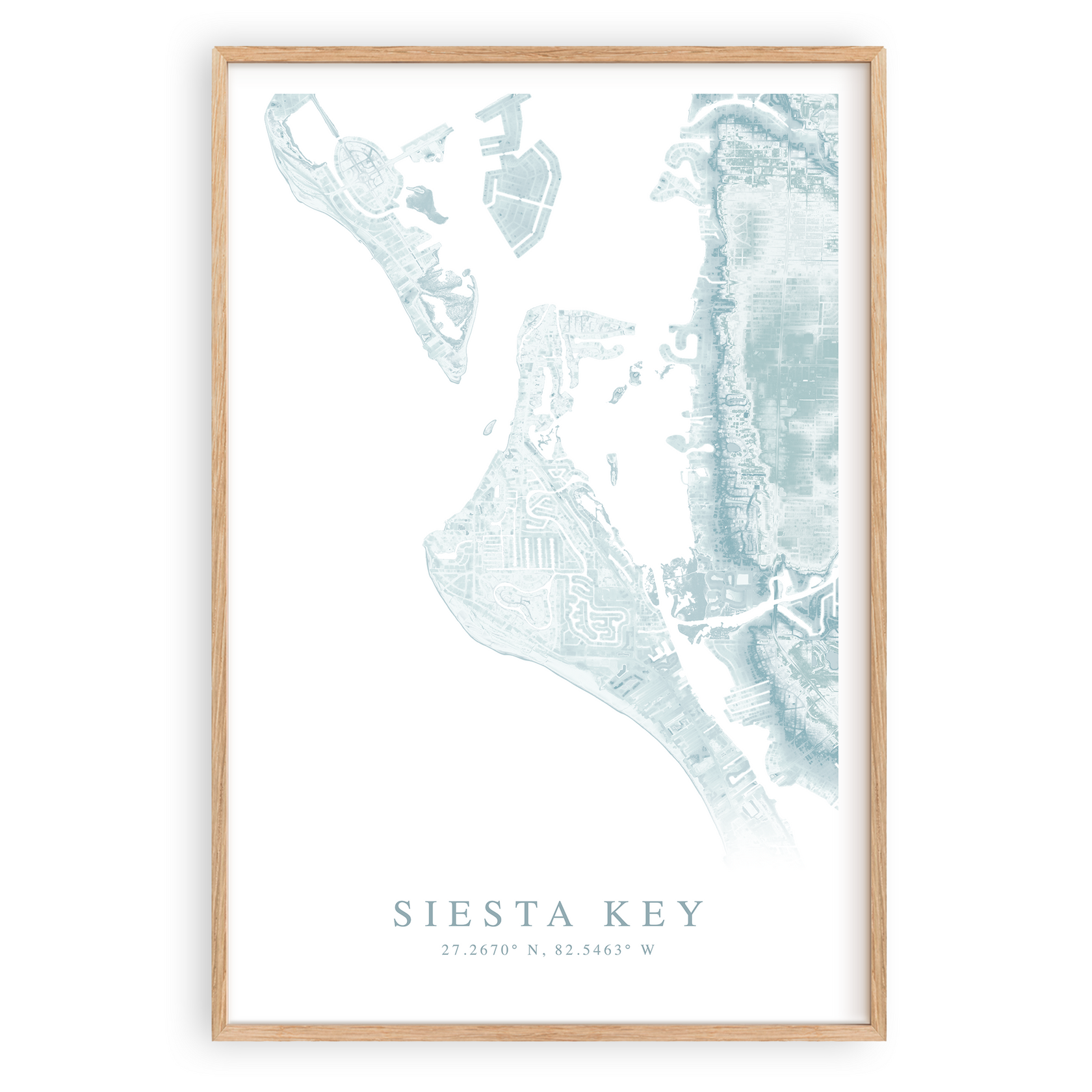Siesta Key Map Print – VirtualMap