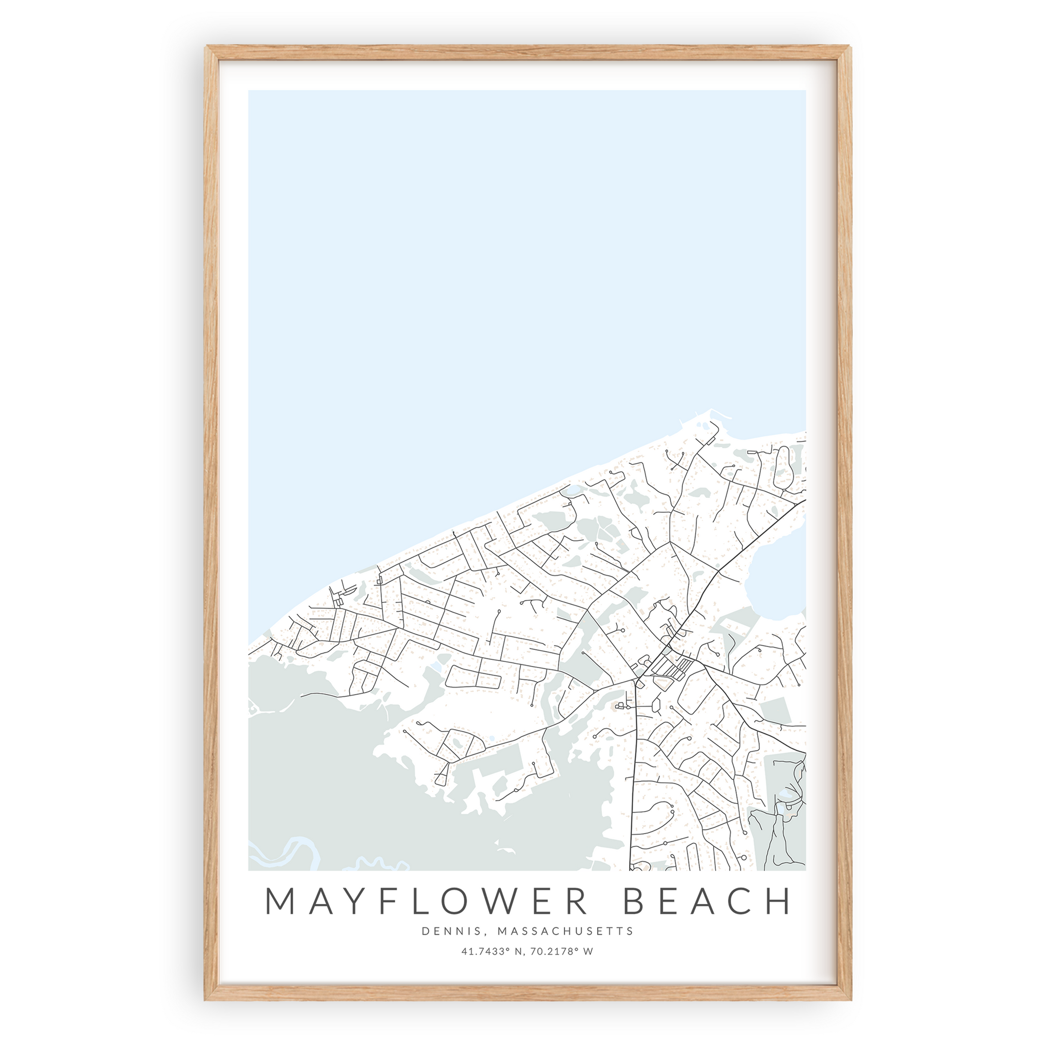 Mayflower Beach Map Print – VirtualMap