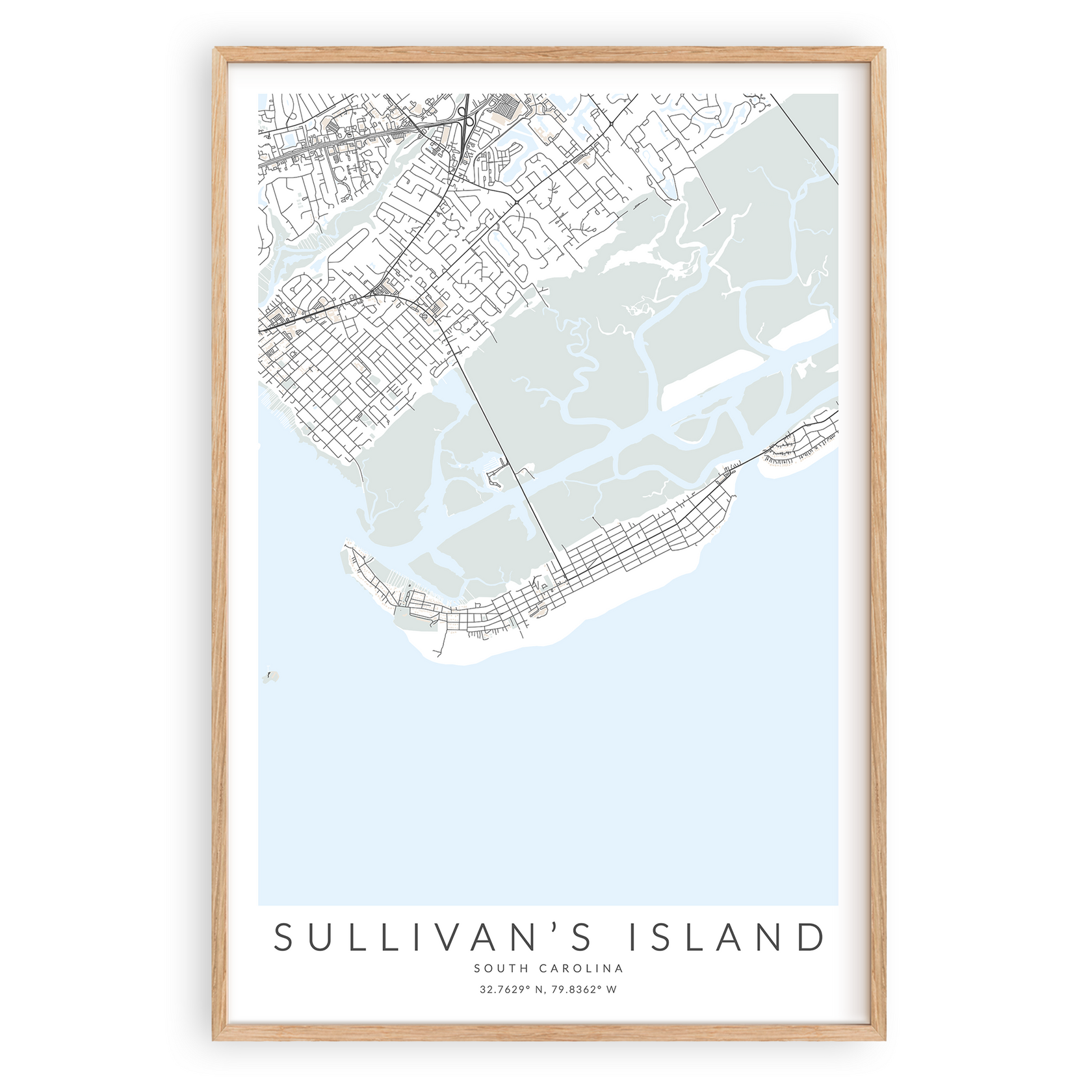 Sullivan's Island Map Print – VirtualMap