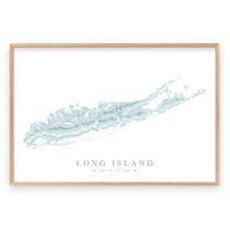 Long Island NY Map Print Landscape – VirtualMap